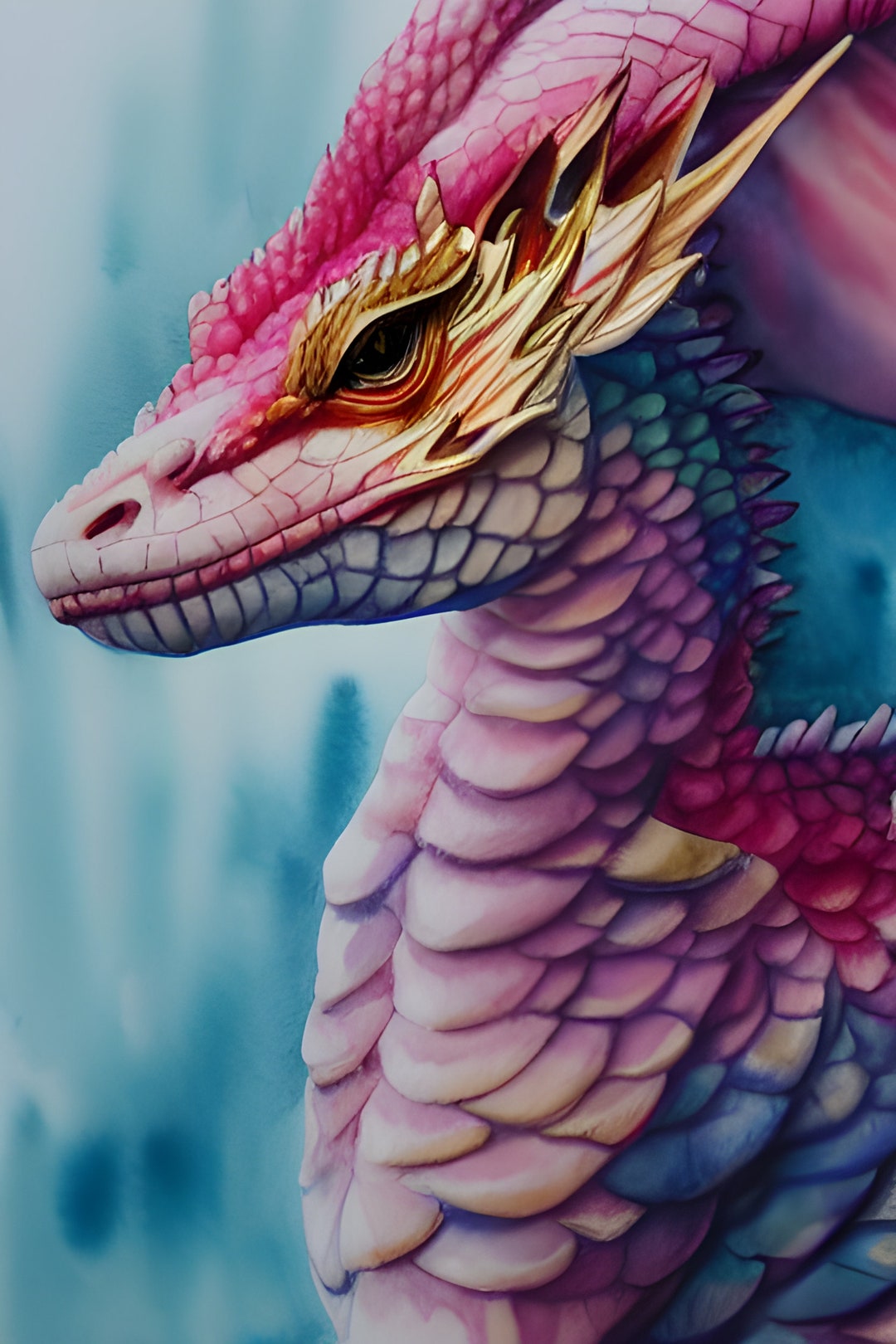 Digital Print of a Dragon - Etsy