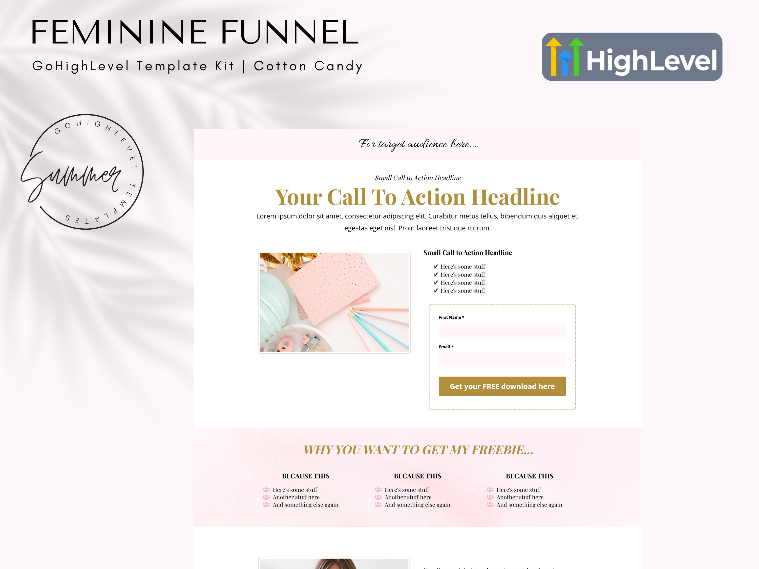Gohighlevel Funnel Template Kit With a Landing Page & Thank You Page ...