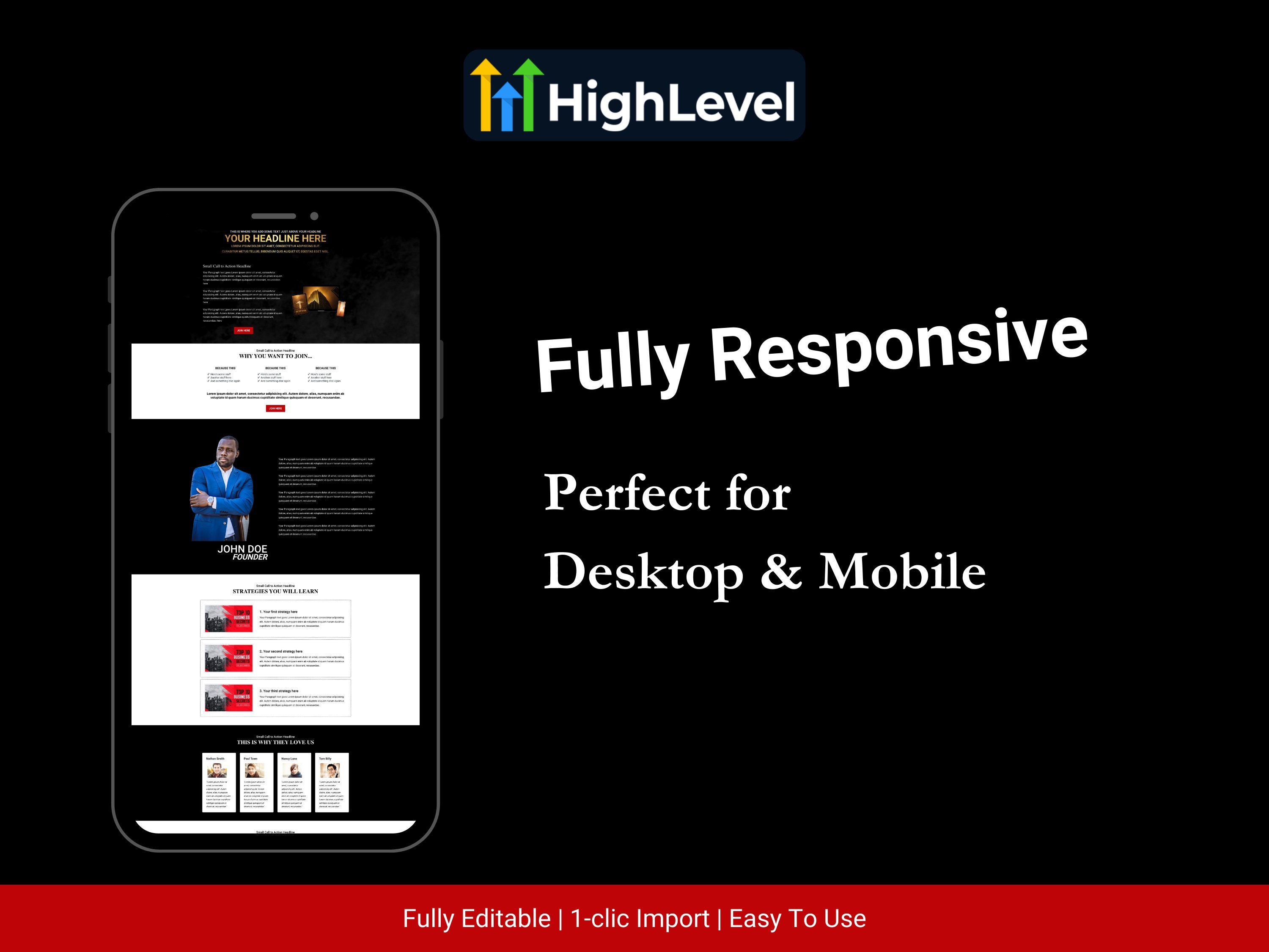 Gohighlevel 2-step Lead Generation Funnel Template - Empire - Landing ...