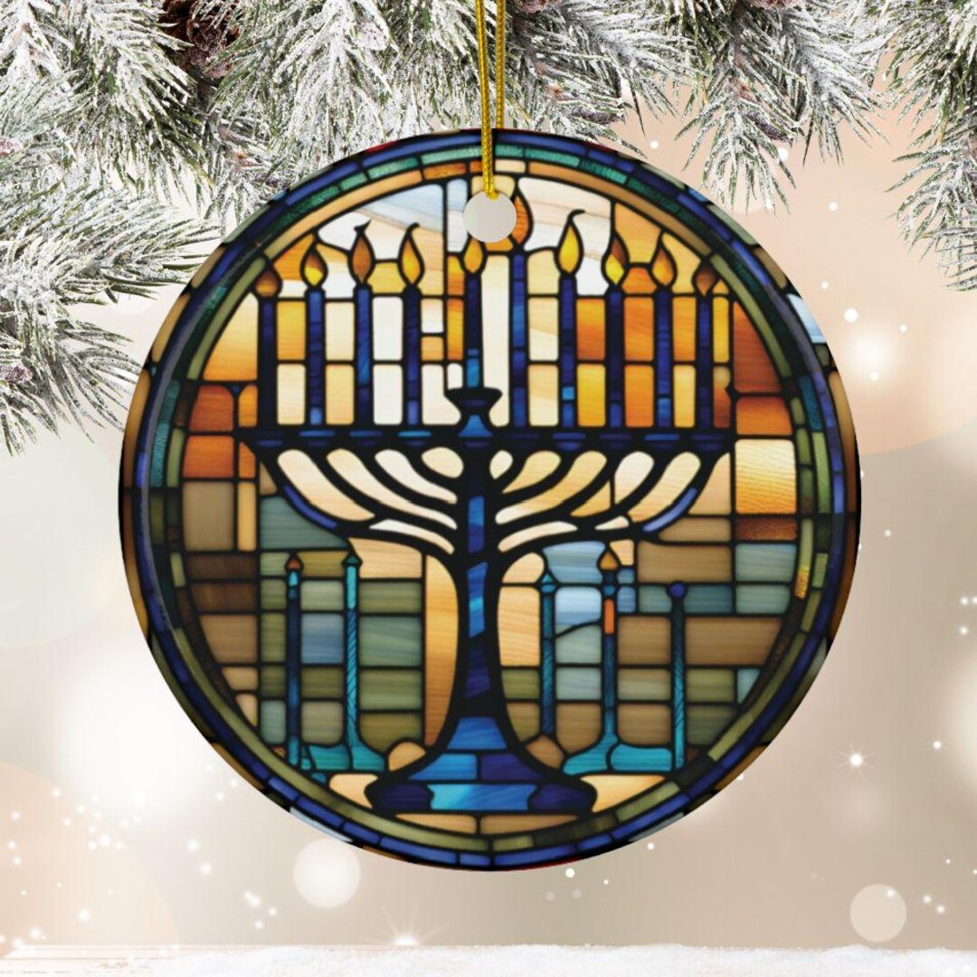 Menorah Tree Ornament, Hanukkah Celebration, Chanukkah Menorah, Holiday ...