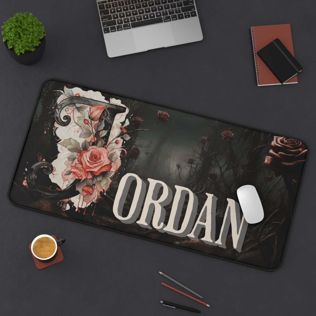 Dark Academia Desk Decor, Custom Goth Desk Mat, Victorian Goth, Cottage ...