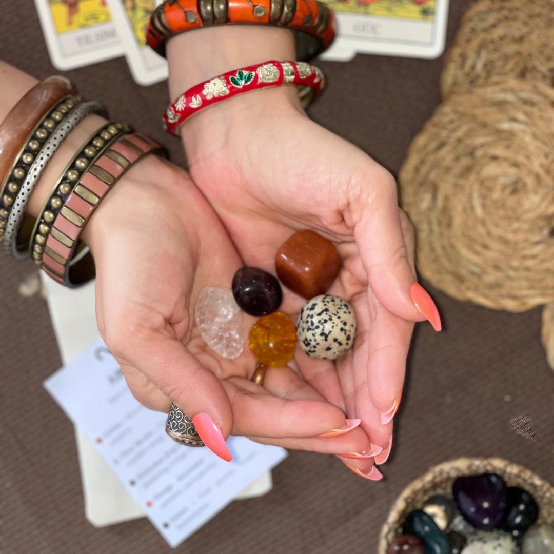 Aries Zodiac Crystal Set Strength & Ambition Stones, Astrology Gemstone ...