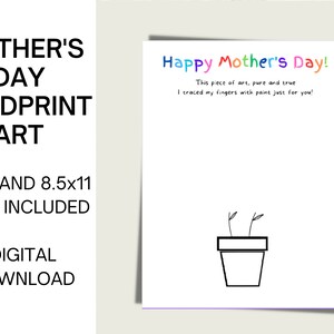 Mothers Day Handprint Art, Printable PDF, Mother's Day Handprint Craft ...