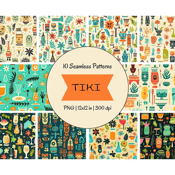 Tiki Wallpaper - Etsy