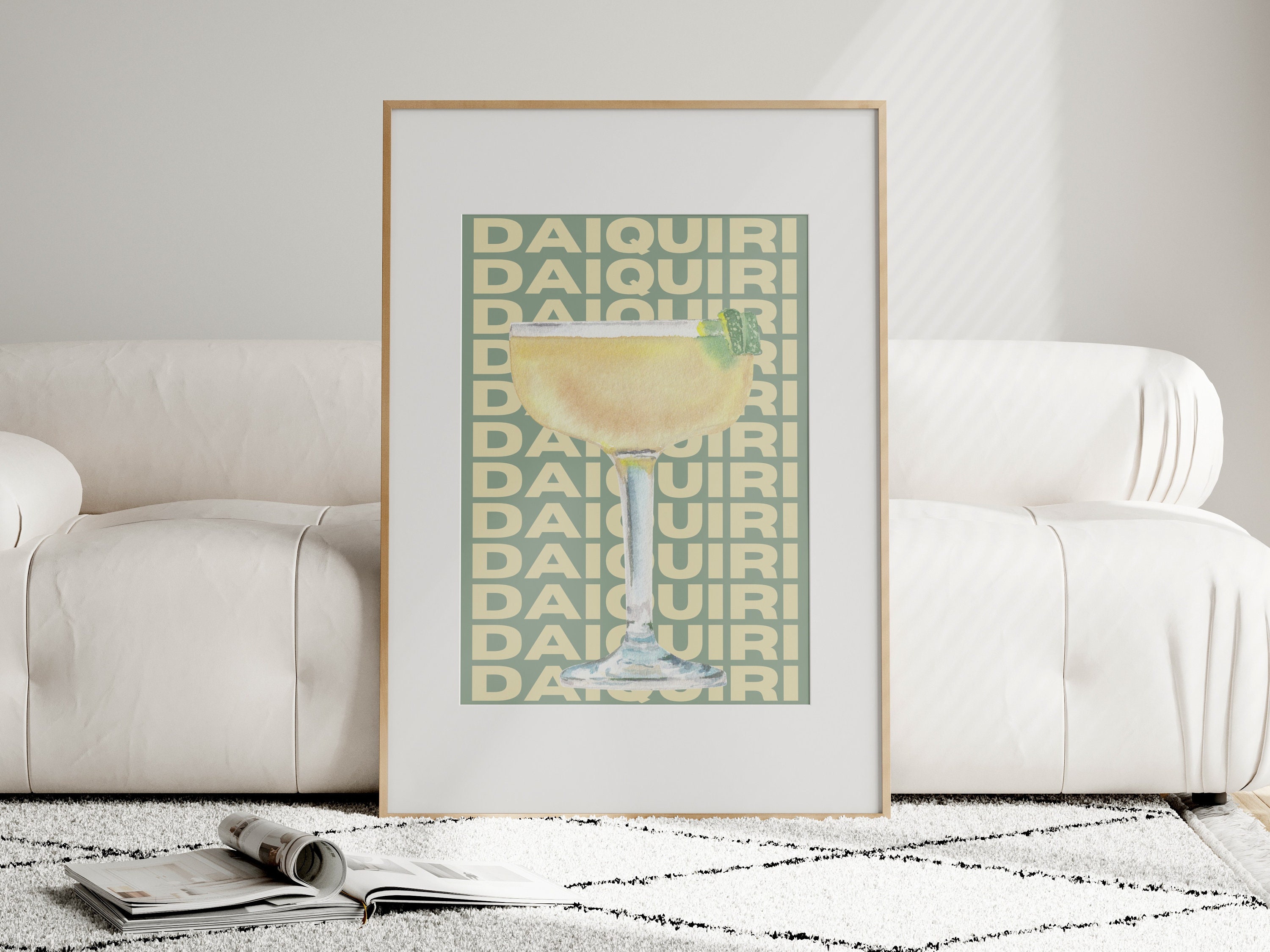 Daiquiri Cocktail Print | Retro | Art Deco Print | Digital Download - Etsy
