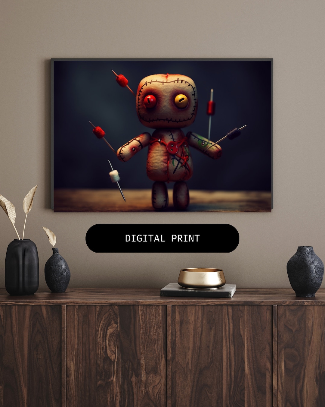 Voodoo Doll With Pins Artwork dark Photography Hoodoo Digital Print ...