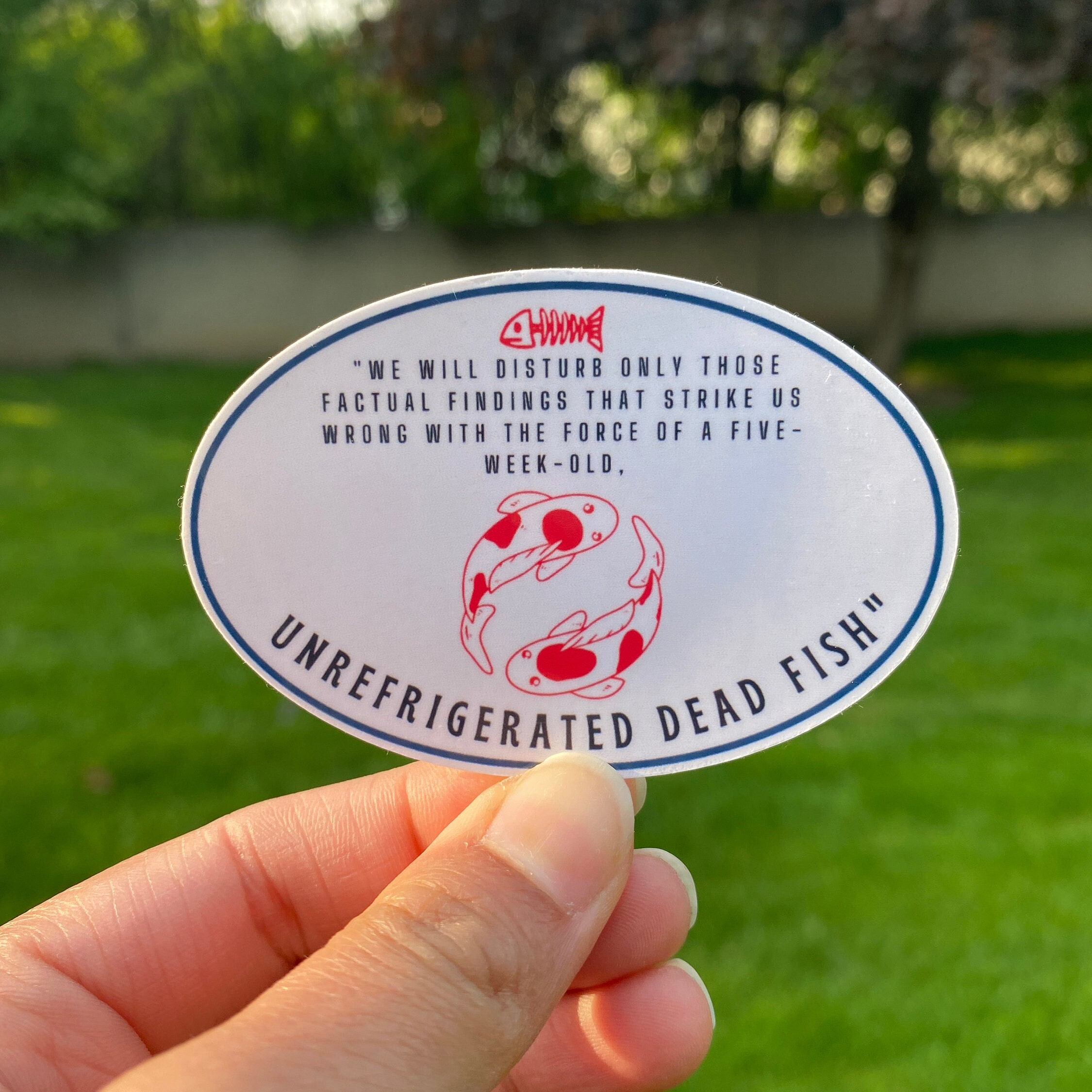 Unrefrigerated Dead Fish- Best Legal Quote! Attorney Life Sticker ...