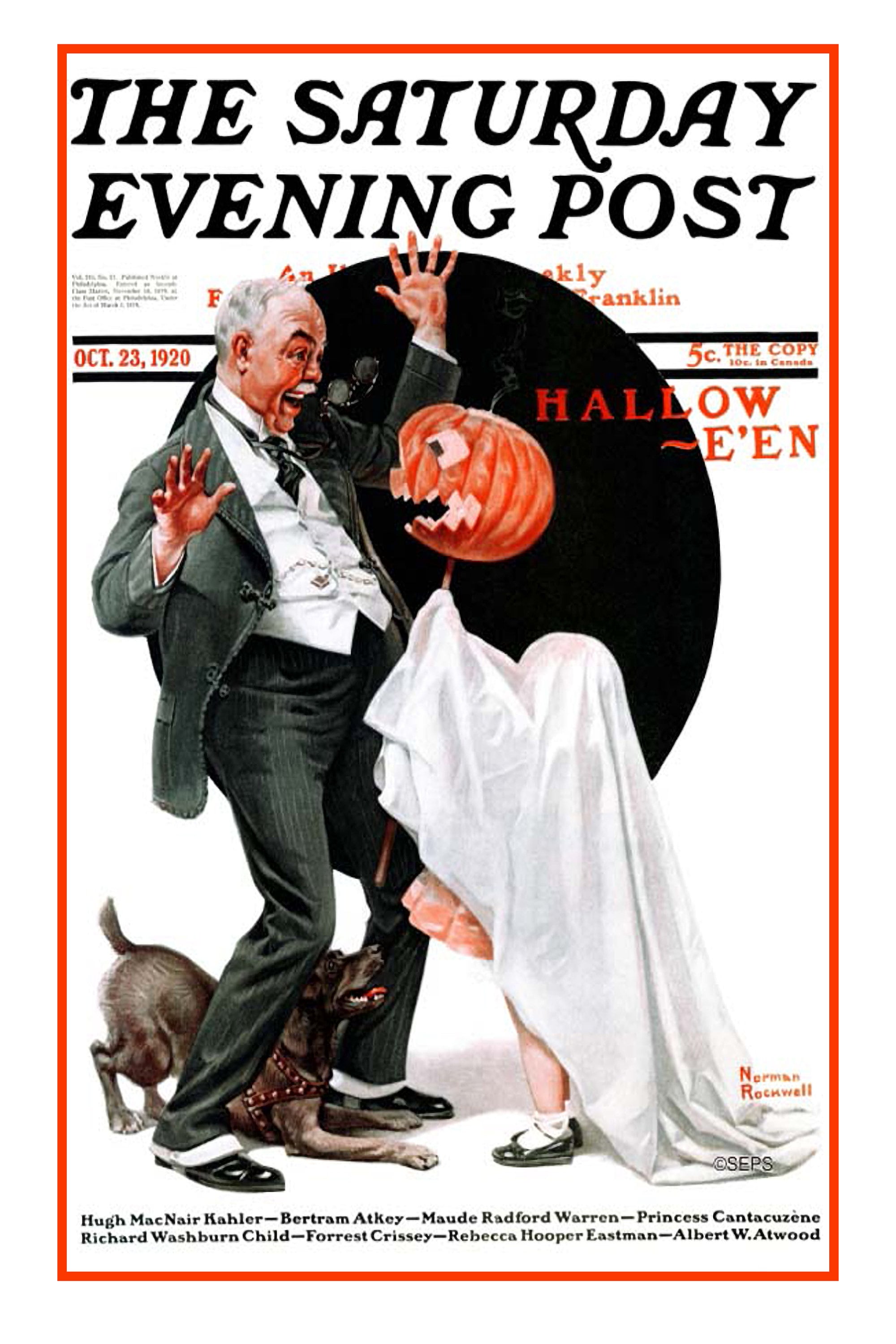 Vintage Halloween Magazine Cover 1920 Saturday Evening Post - Etsy
