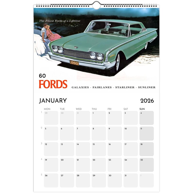 2026 Ford Classic Car Wall Calendar, (version for BUYERS INSIDE North ...