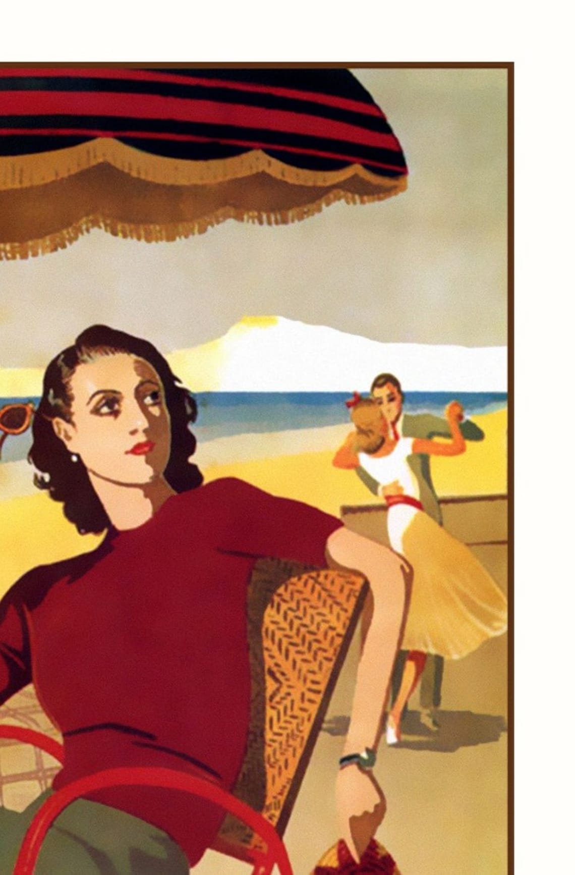 First Beach Newport Rhode Island Vintage Tourism Poster Reproduced on ...