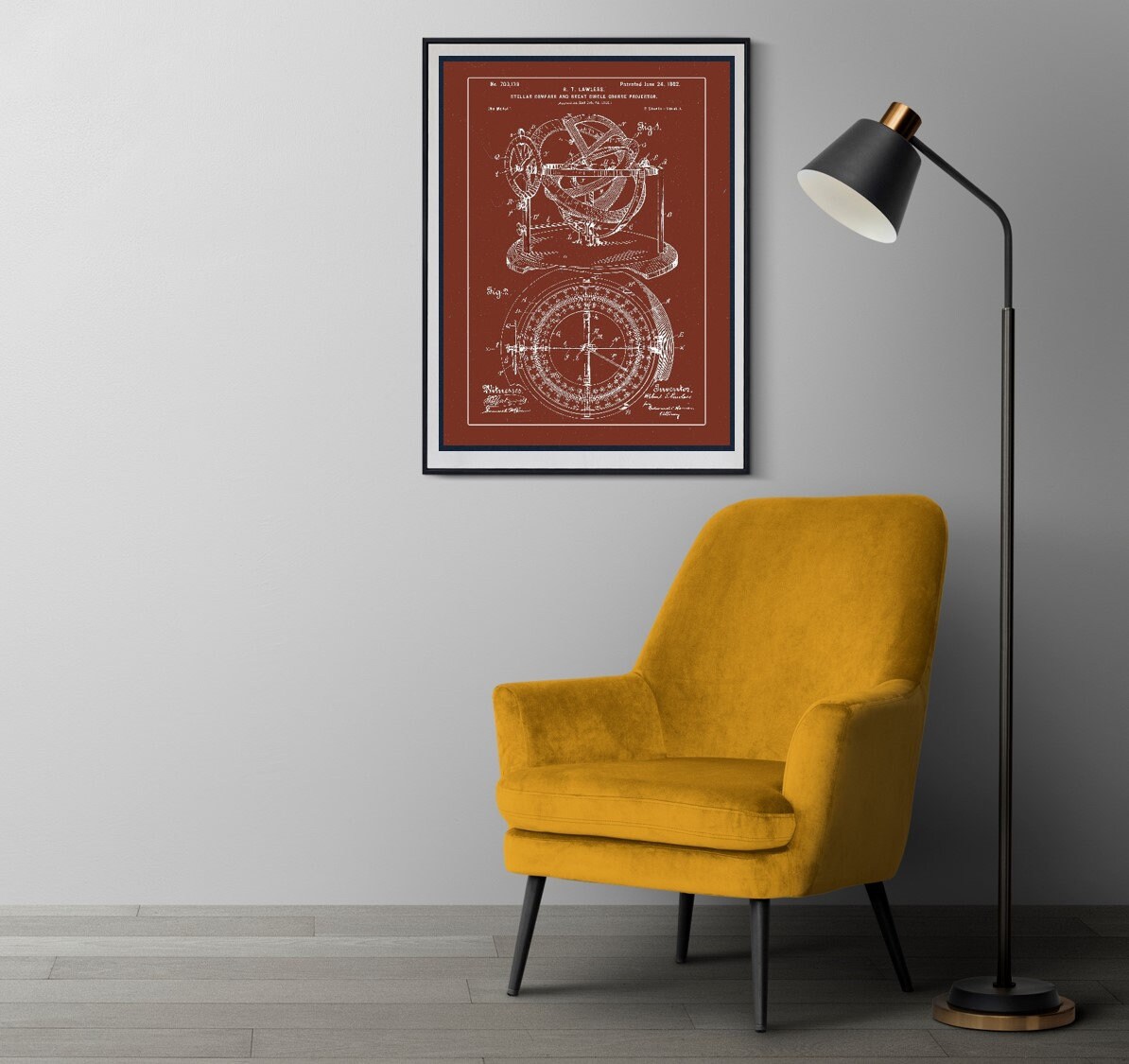 VINTAGE CELESTIAL NAVIGATION Compass Print Replica 1902 - Unique ...