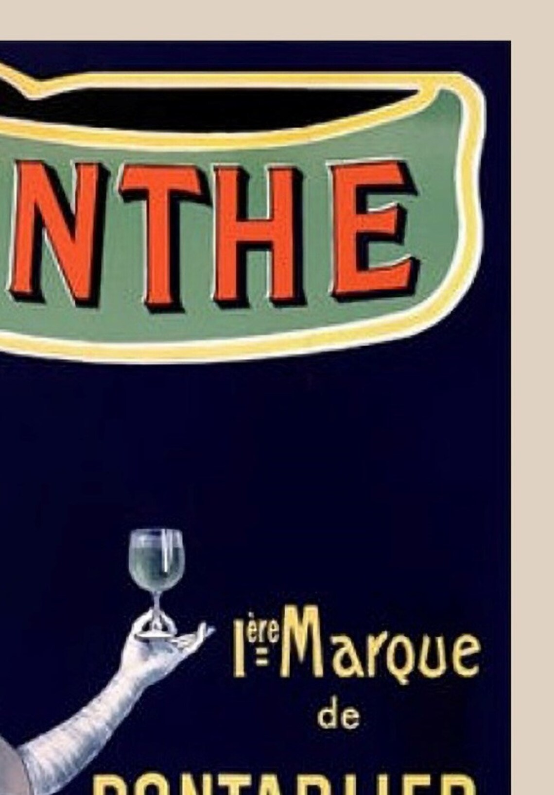 VINTAGE ABSINTHE POSTER 1900, Paris France, Food and Drink Art Wall ...