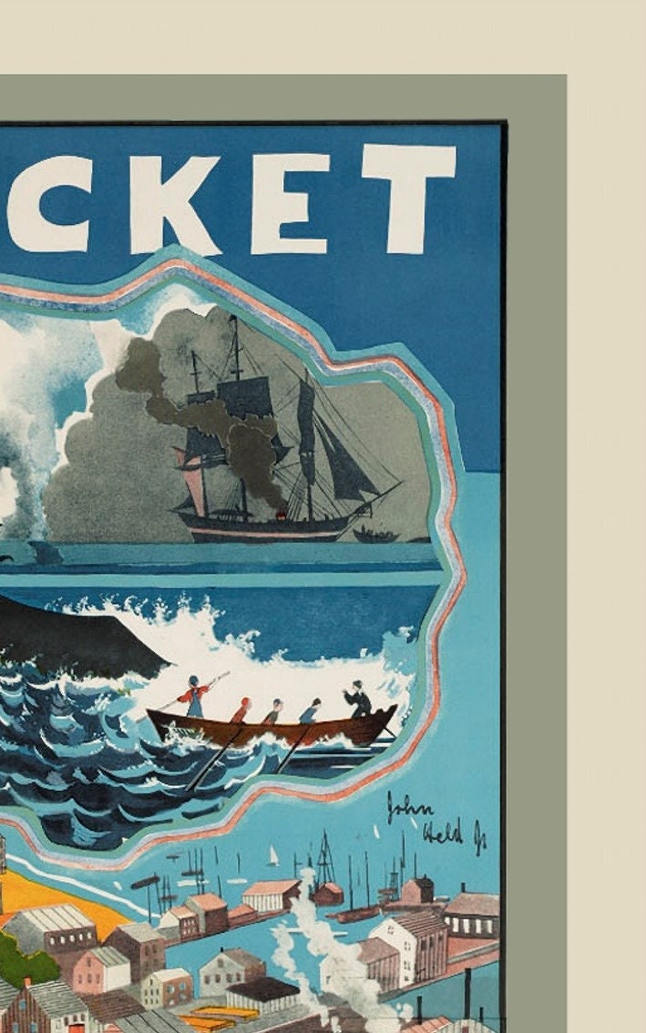 NANTUCKET ISLAND VACATION Poster 1925 Replica Print Travel Reproduction ...