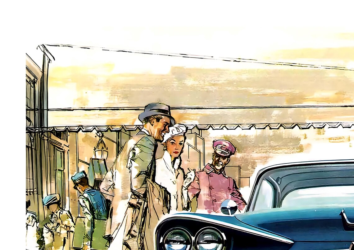 Vintage 1959 Dodge Custom Royal Lancer Poster Print, Classic Car Ad ...