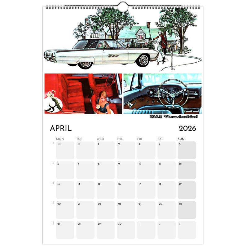 2026 Ford Classic Car Wall Calendar, (version for BUYERS INSIDE North ...