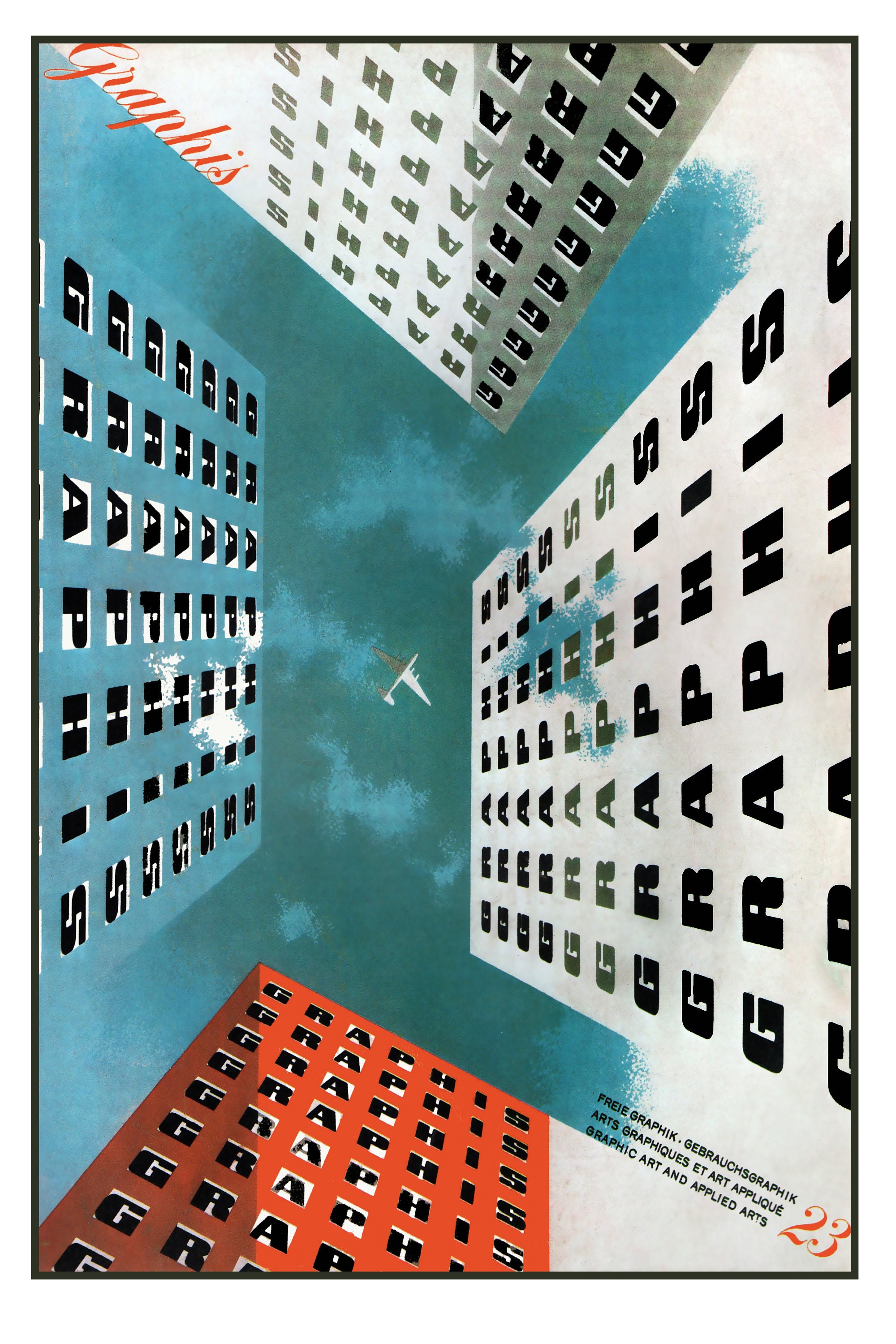 GRAPHIS MAGAZINE COVER 1948 Vintage Poster Reproduction, Zurich ...