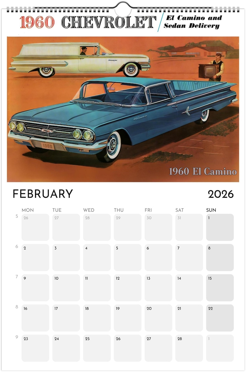 2026 Classic Chevrolet Wall Calendar, (A3 Version for BUYERS OUTSIDE of ...