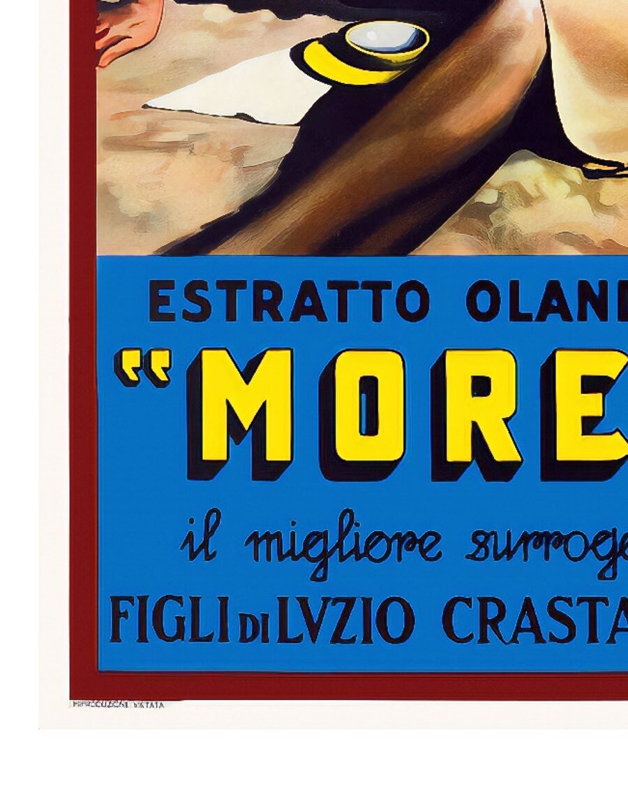 Art Deco Era Moretto Coffee Poster 1925, From Milan Italy, Vintage Art ...