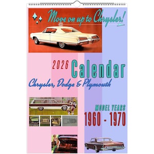 2026 Mopar Calendar - Etsy