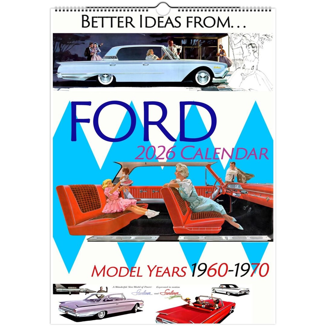 2026 Ford Classic Car Wall Calendar, (version for BUYERS OUTSIDE of ...