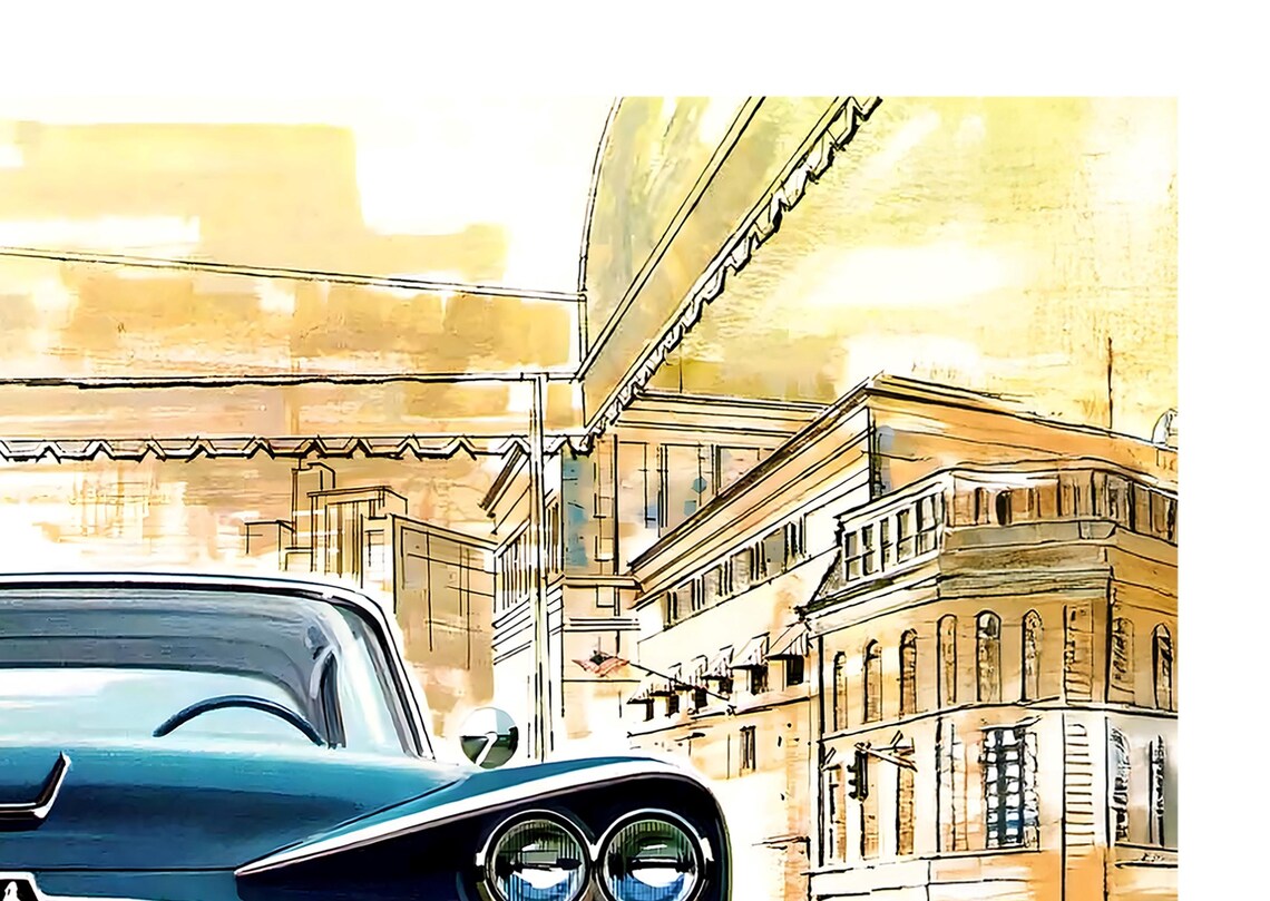 Vintage 1959 Dodge Custom Royal Lancer Poster Print, Classic Car Ad ...