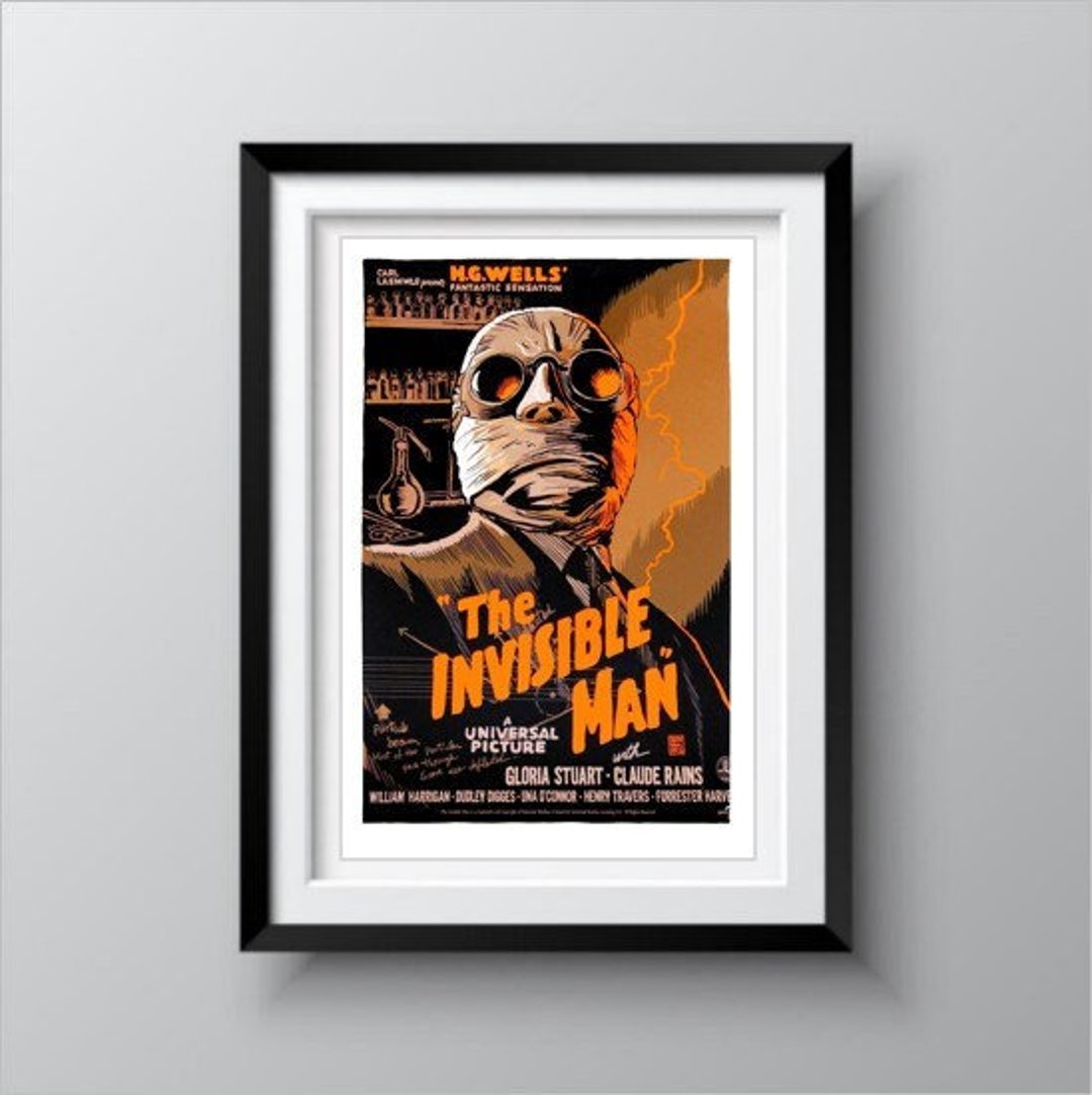 The Invisible Man Vintage Movie Reproduction Poster, 1933, Vintage Film ...
