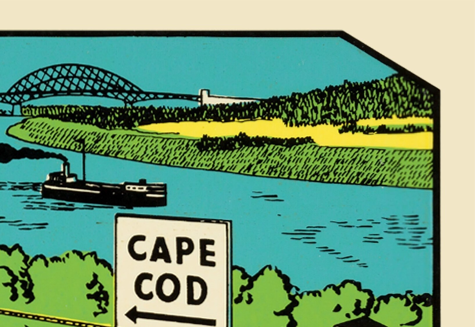 Cape Cod Canal Vintage 1960s Travel Poster. Available in Sizes 12x18 ...