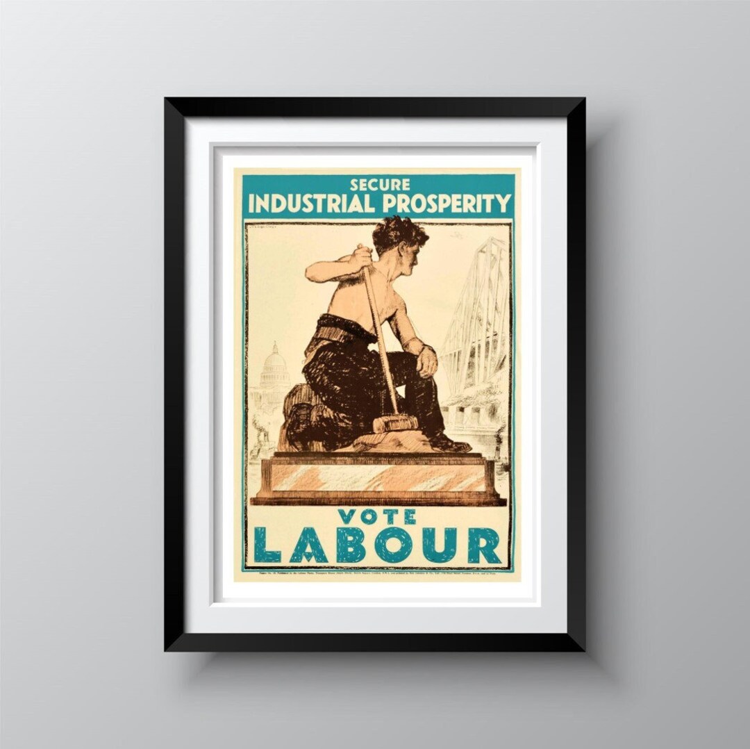 Vintage Labor Party Poster England 1929, Save Britain's Coal Industry ...