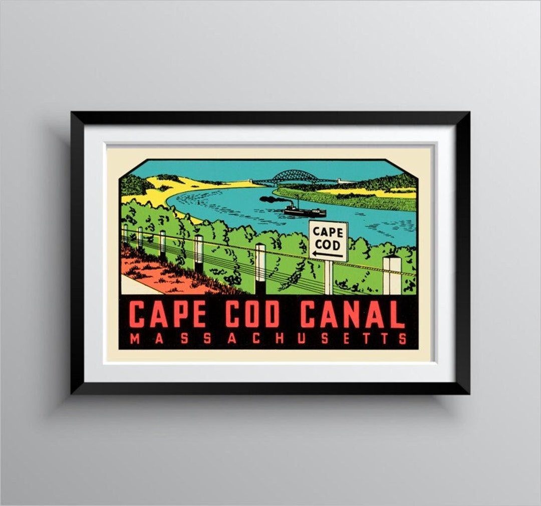 Cape Cod Canal Vintage 1960s Travel Poster. Available in Sizes 12x18 ...