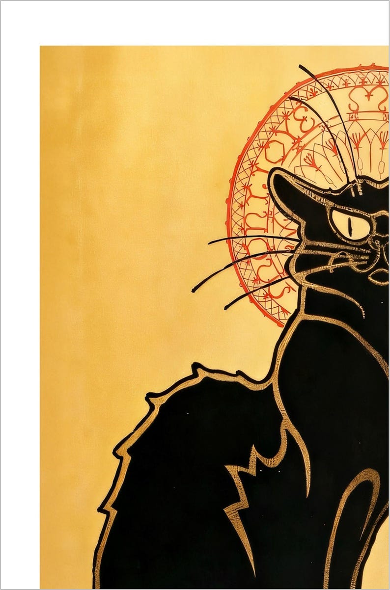 LE CHAT NOIR Vintage Poster 1896, Famed Cabaret, Art Nouveau From Paris ...