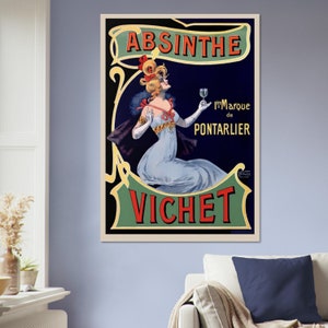 VINTAGE ABSINTHE POSTER 1900, Paris France, Food and Drink Art Wall ...