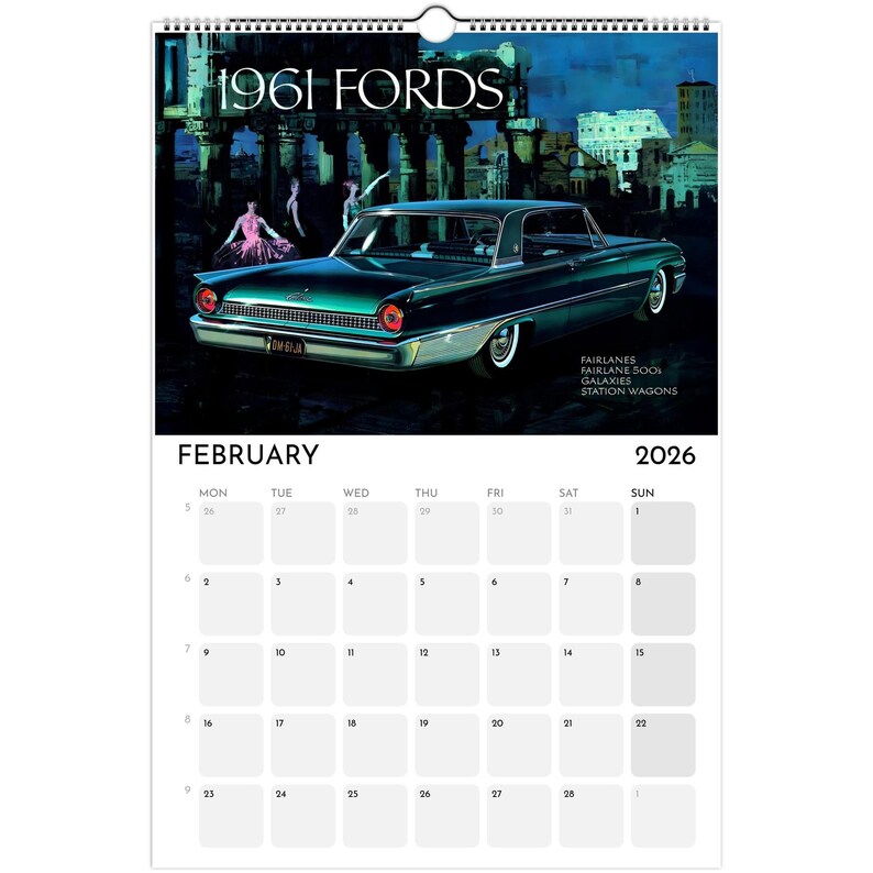 2026 Ford Classic Car Wall Calendar, (version for BUYERS INSIDE North ...