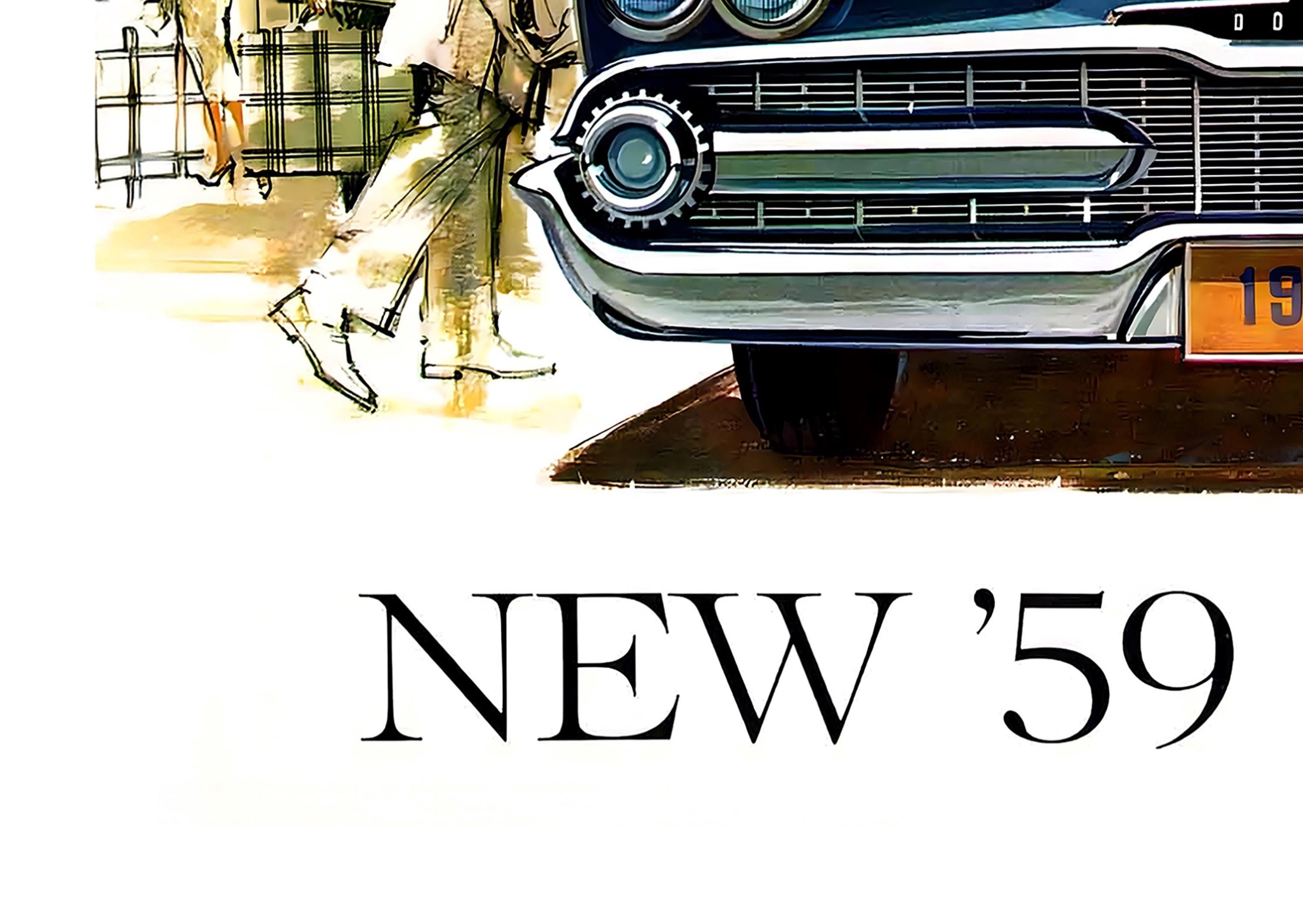 Vintage 1959 Dodge Custom Royal Lancer Poster Print, Classic Car Ad ...
