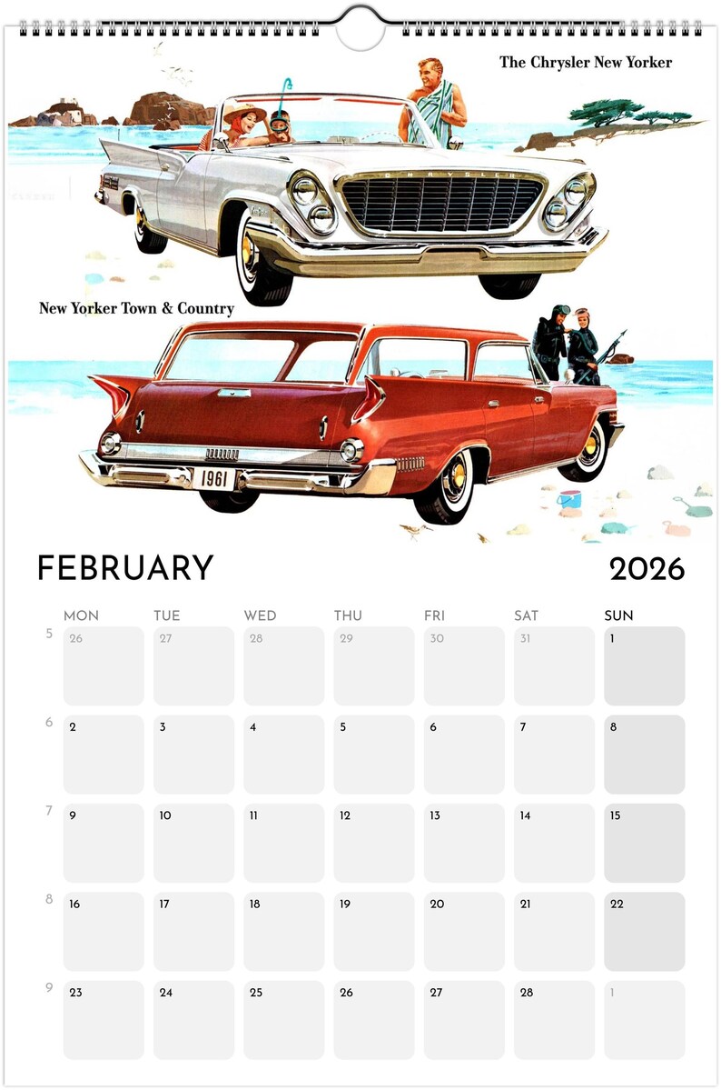 2026 Chrysler Classic Car Calendar Size 11x16.5 In. Model Years 1960 ...