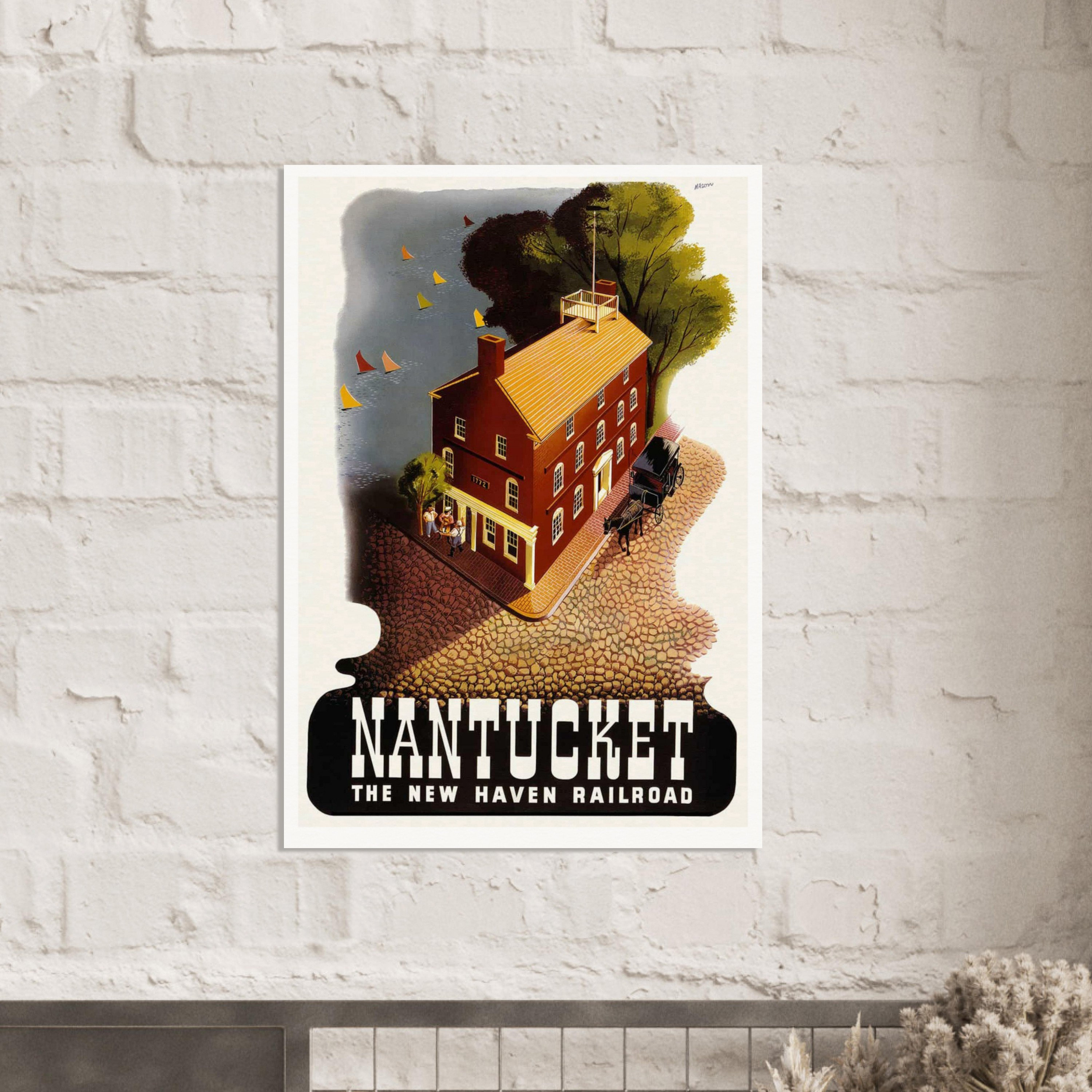 NANTUCKET ISLAND VACATION Poster 1945 Replica Print, Travel ...