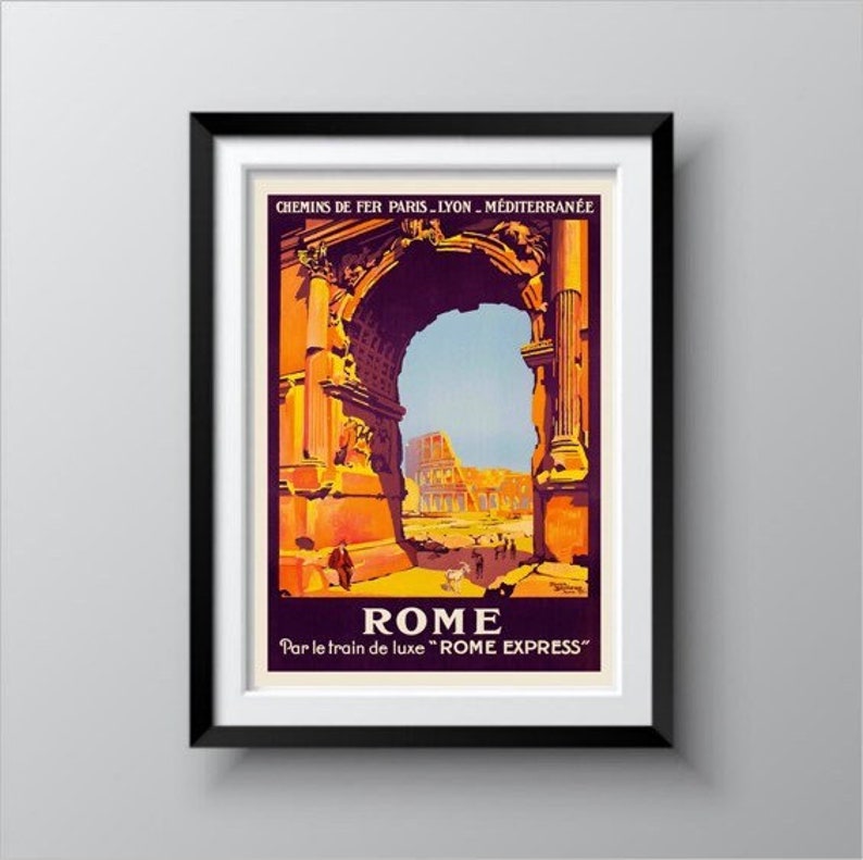 VACATION IN ROME, 1927 French Vintage Travel Poster, Visit Ancient ...