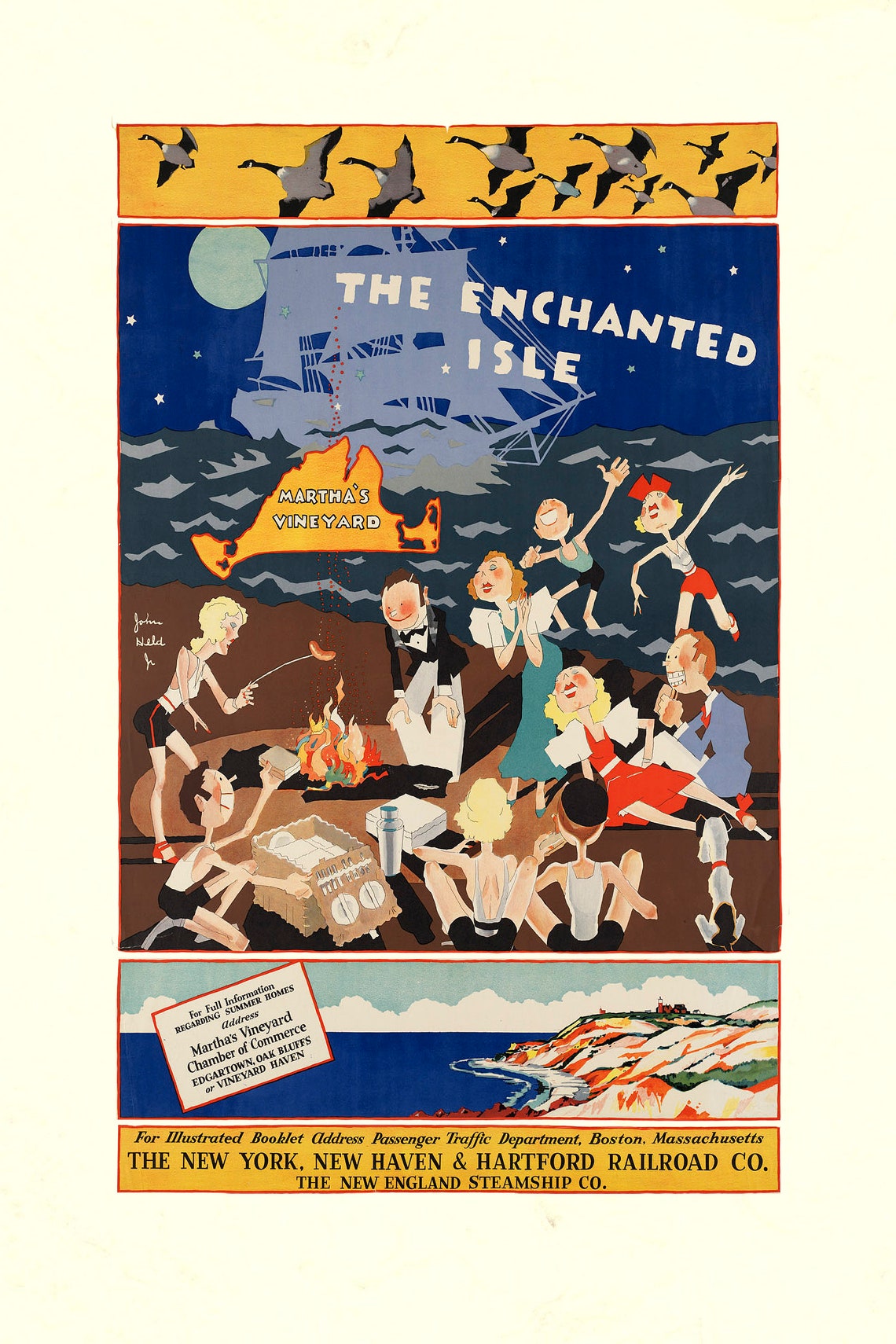 MARTHA'S VINEYARD TRAVEL Poster 1920s Replica Print - Etsy