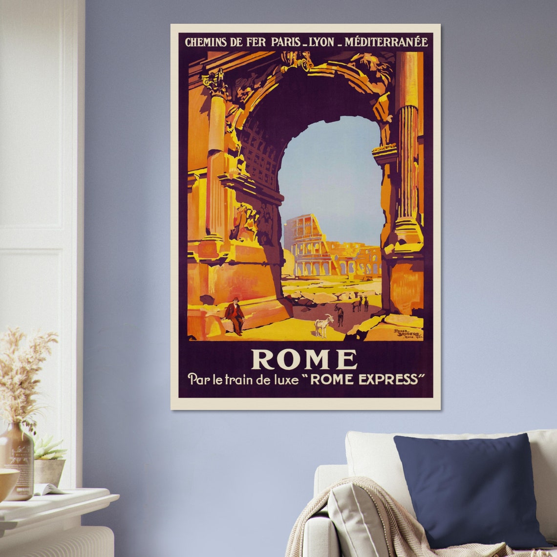 VACATION IN ROME, 1927 French Vintage Travel Poster, Visit Ancient ...
