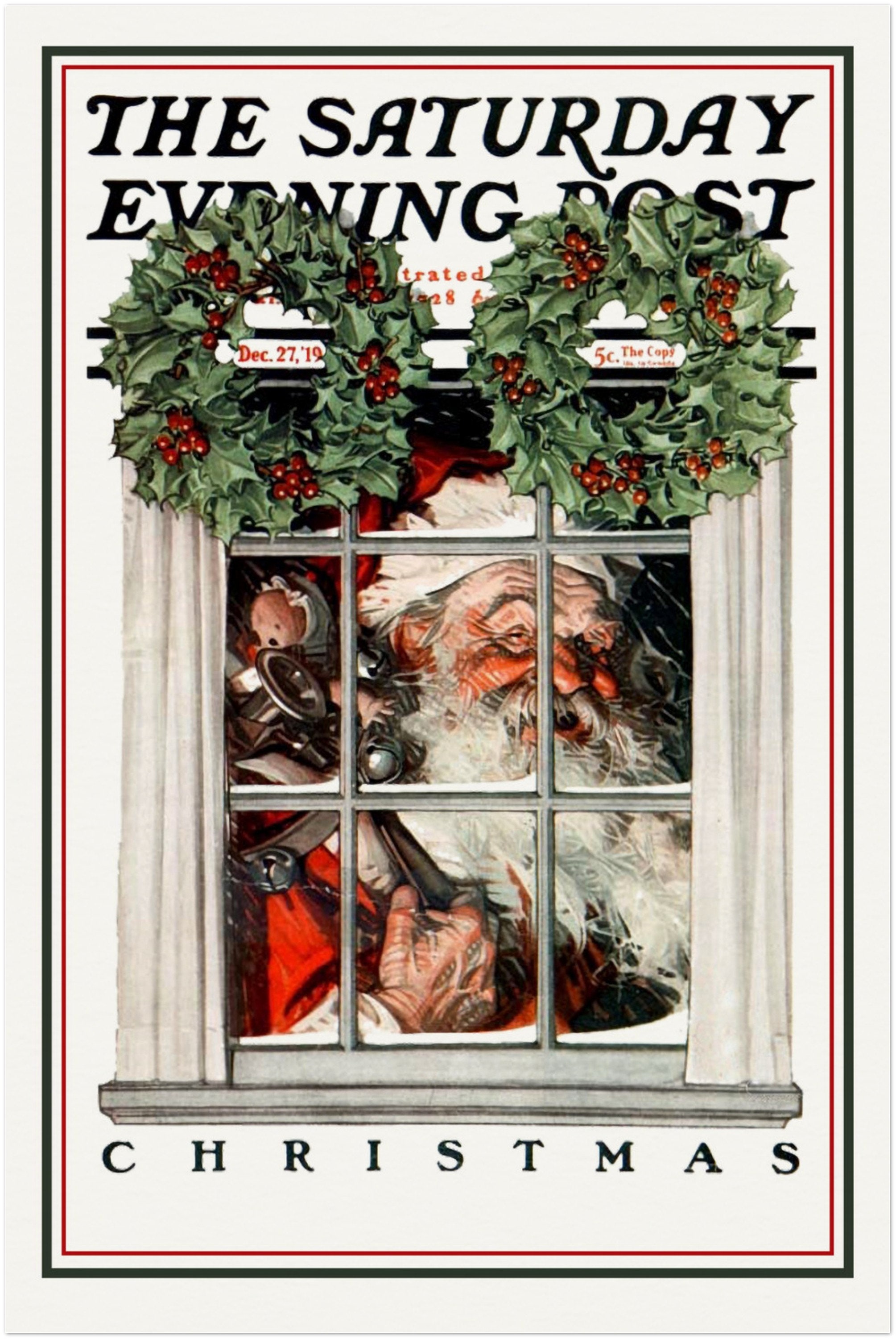 PRINTABLE ART, Norman Rockwell Christmas Magazine Cover, the Saturday ...