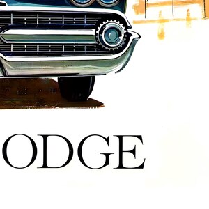 Vintage 1959 Dodge Custom Royal Lancer Poster Print, Classic Car Ad ...