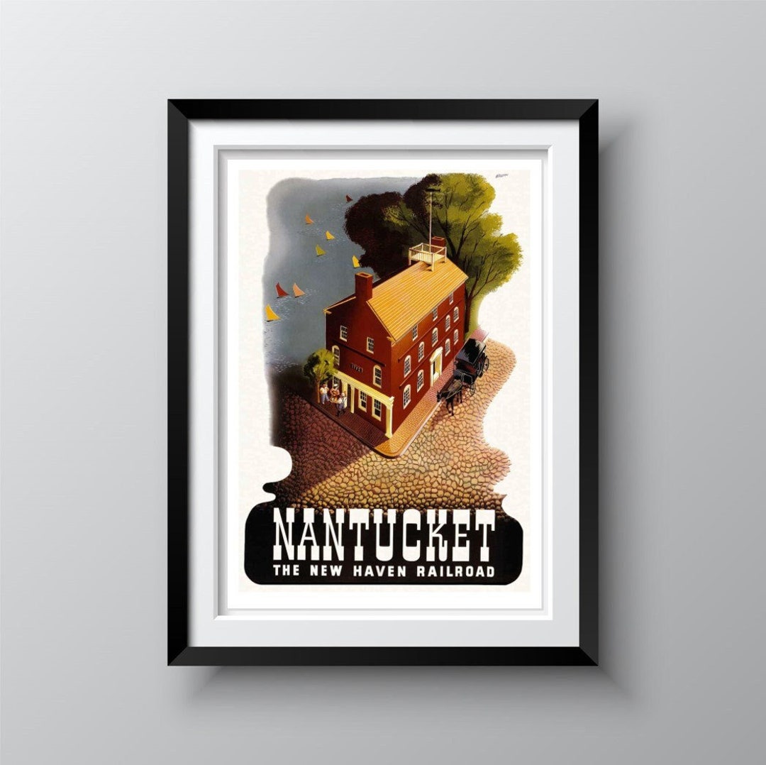 NANTUCKET ISLAND VACATION Poster 1945 Replica Print, Travel ...