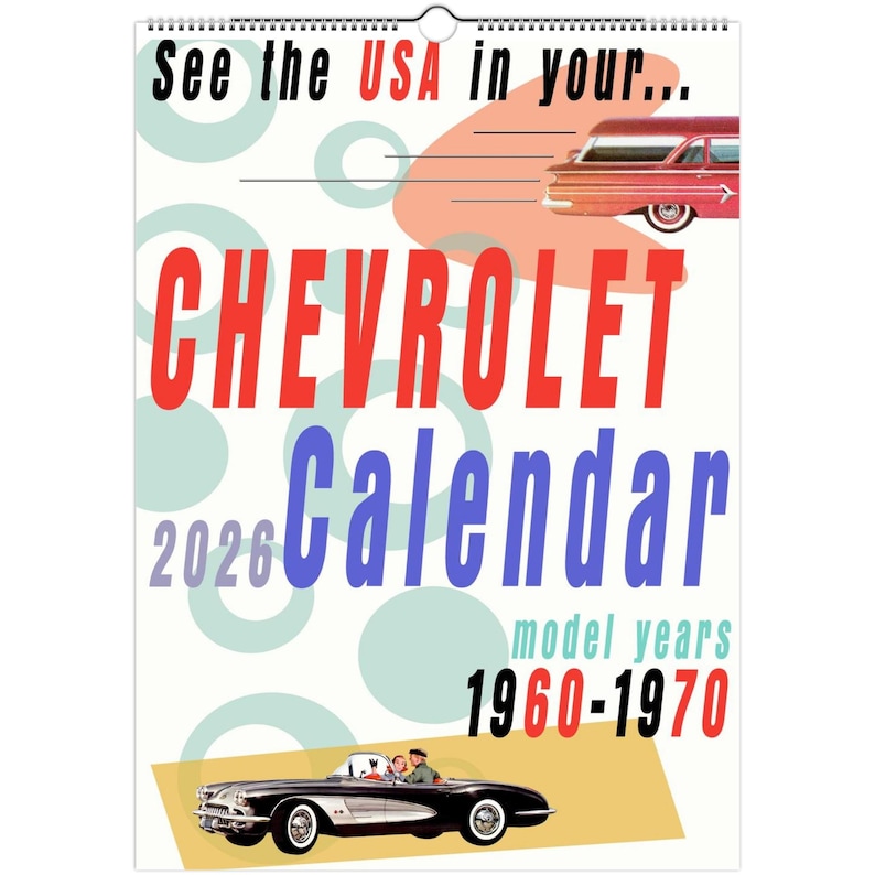 2026 Classic Chevrolet Wall Calendar, (A3 Version for BUYERS OUTSIDE of ...