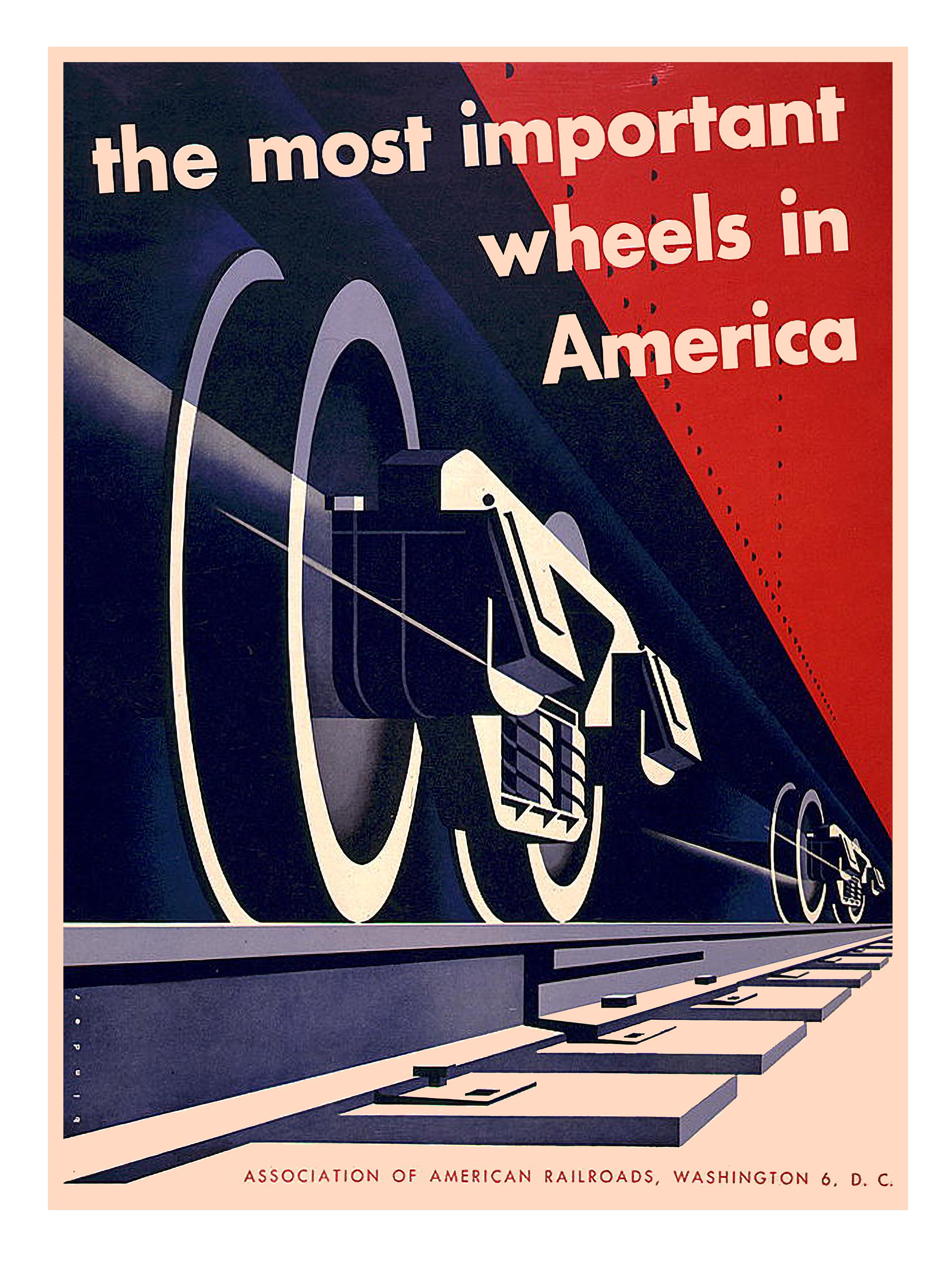 VINTAGE AMERICAN RAILROAD Association, 1952 Railway Poster, Diesel ...