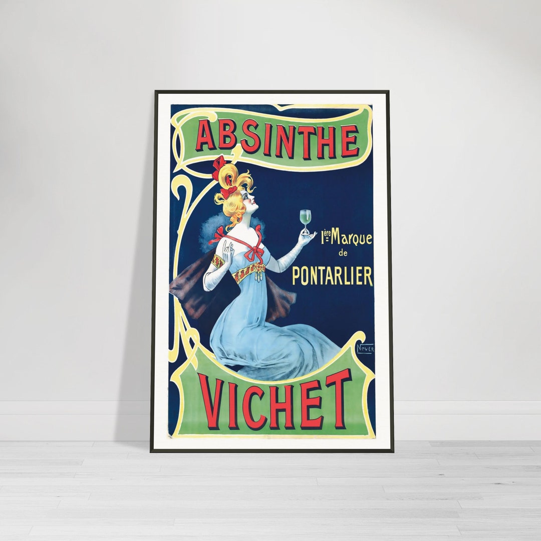 VINTAGE ABSINTHE POSTER 1900, Paris France, Food and Drink Art Wall ...