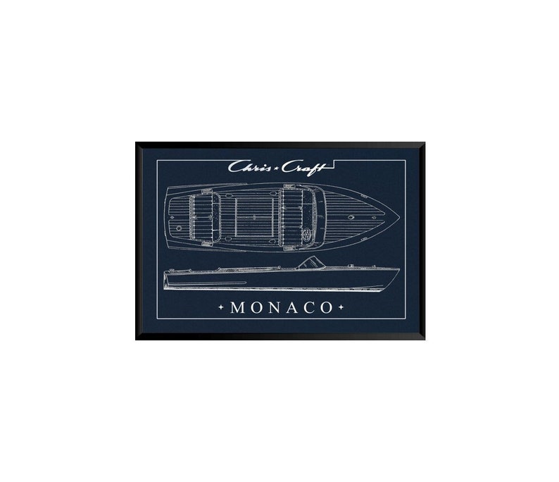 VINTAGE CHRIS-CRAFT Speedboat 1947 Replica Poster Print - Etsy