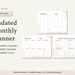 Undated Monthly Planner, Weekly Planner, Printable Planner, Planner Set ...