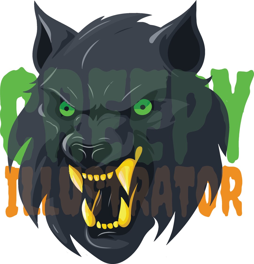 Werewolf Vector Logo - Etsy