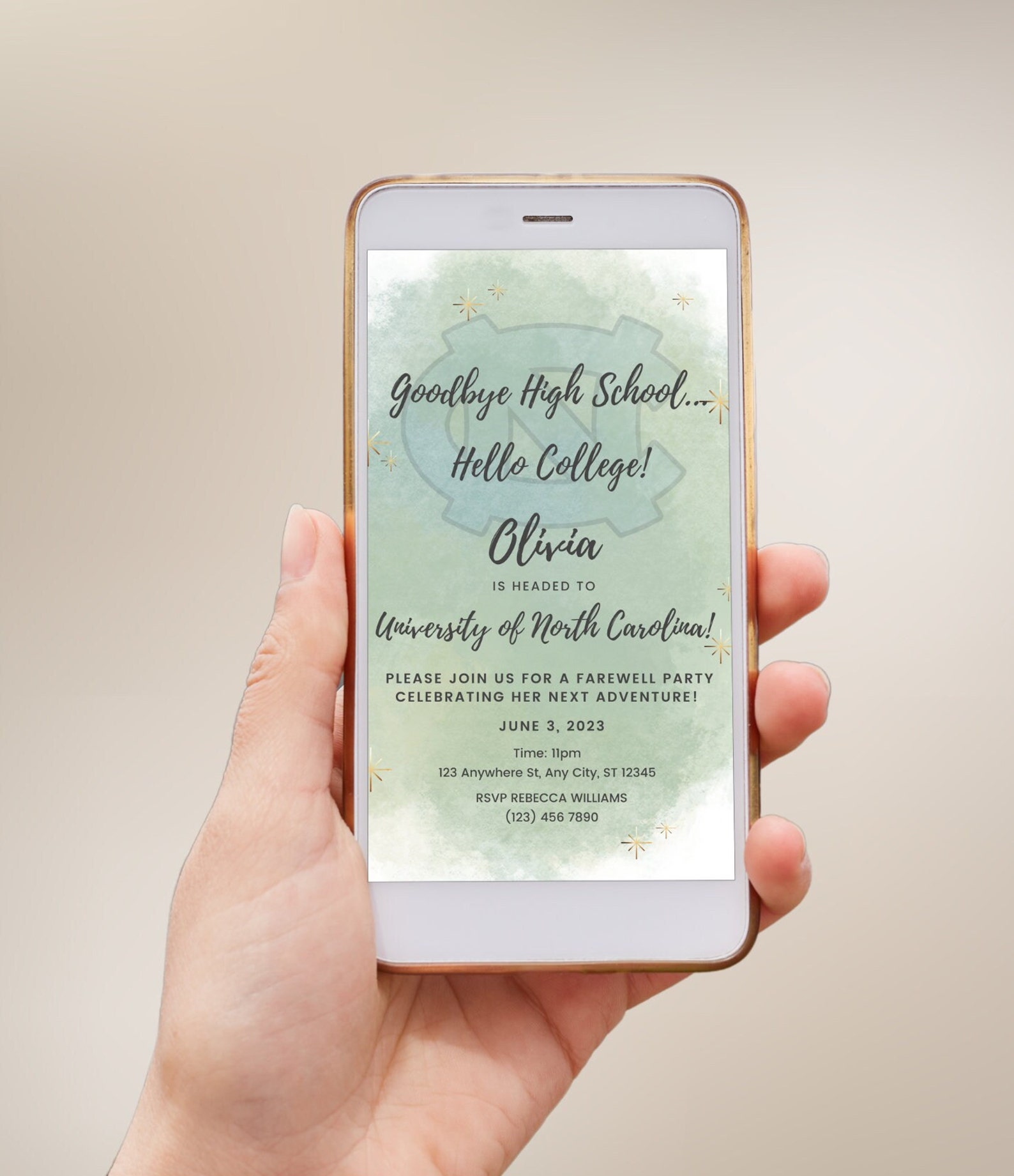 University of North Carolina / Green / Semi-custom Graduation Party ...