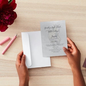 Cal Poly / Gray / Semi-custom Graduation Party Invitation / Print-at ...