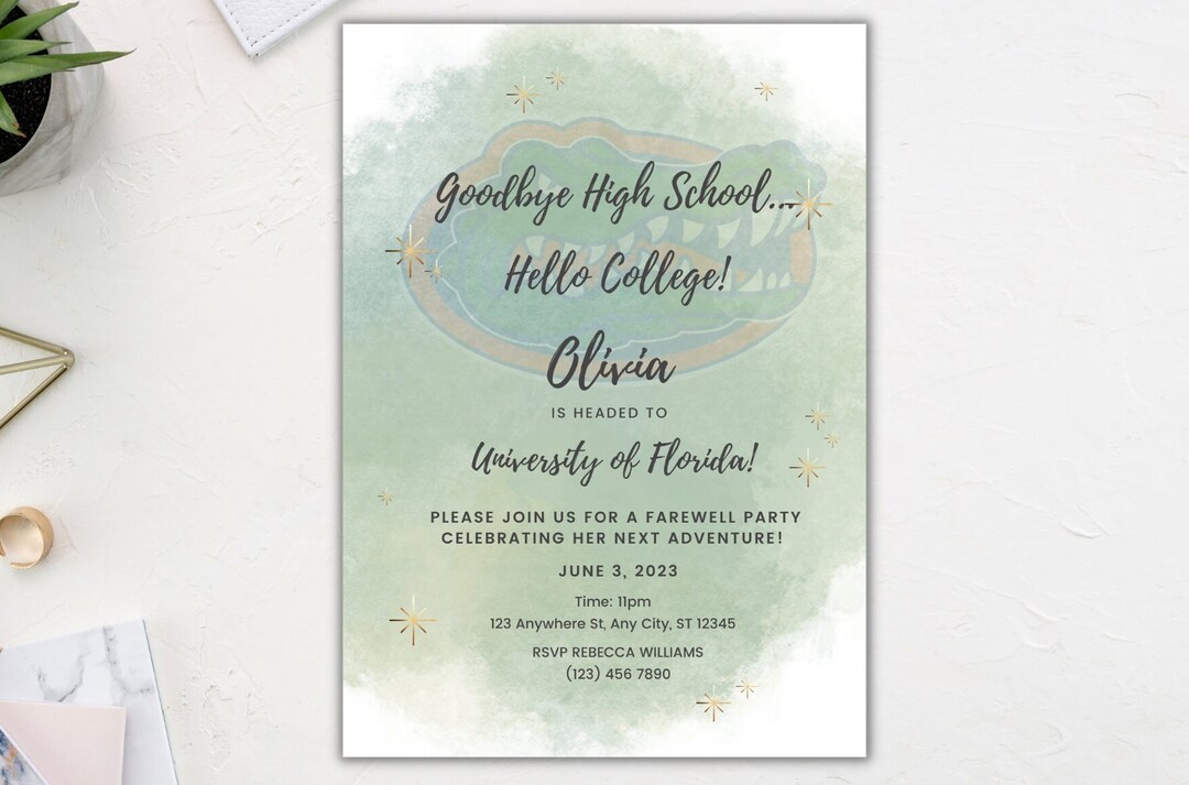 University of Florida / Green / Semi-custom Graduation Party - Etsy